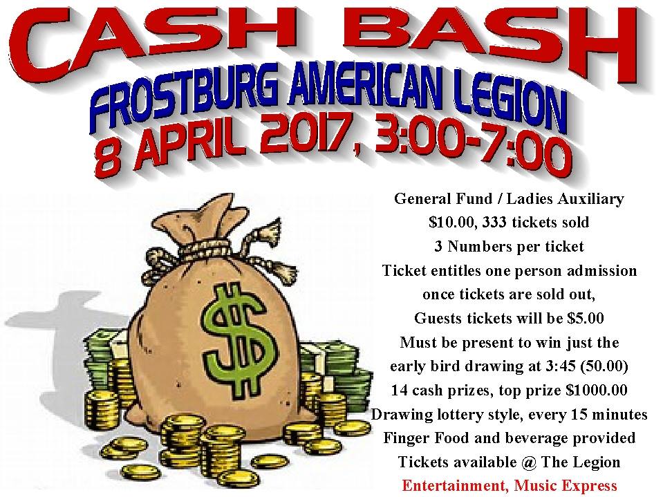 Cash Bash – Frostburg American Legion | Downtown Frostburg