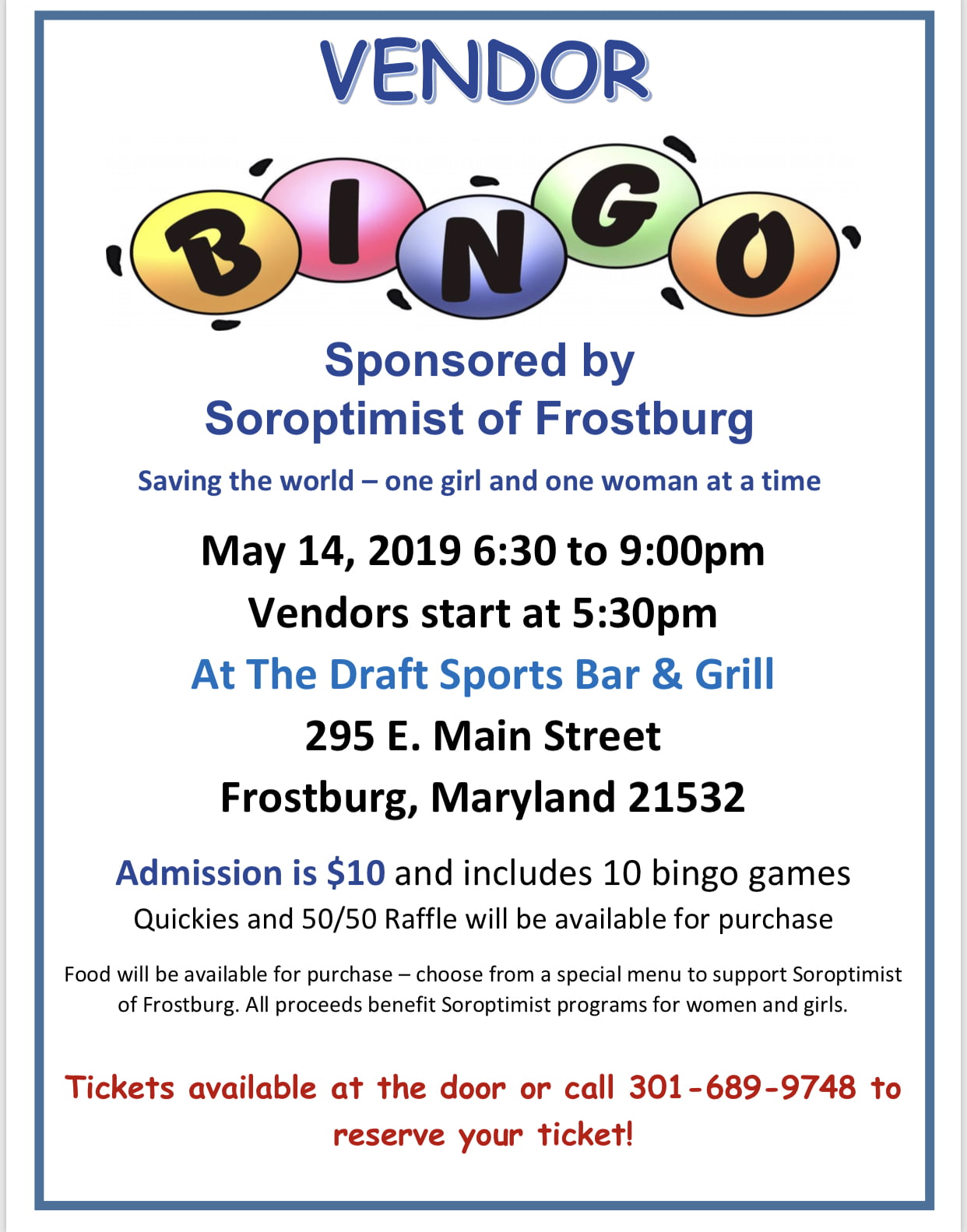 Vendor Bingo | Downtown Frostburg