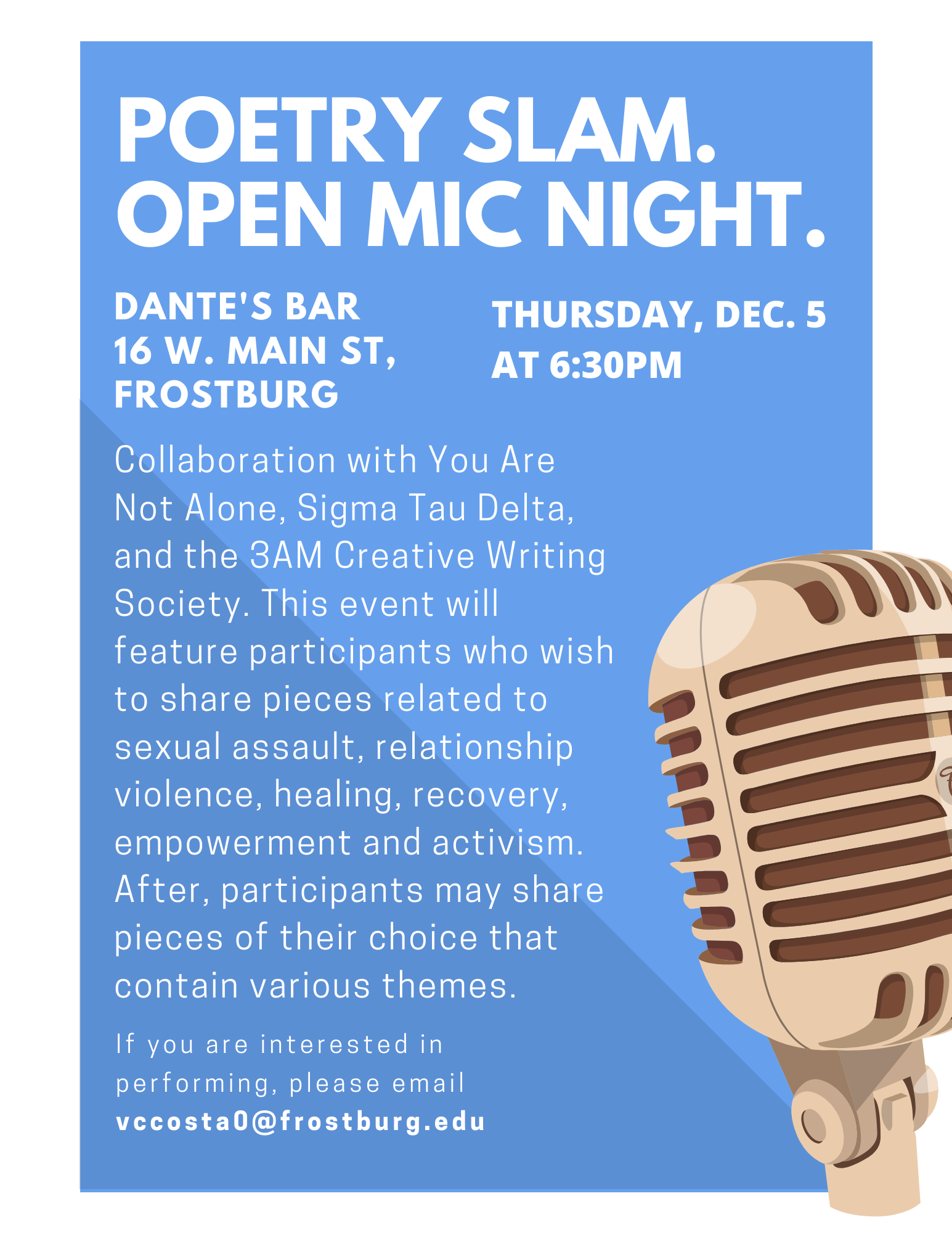 Poetry Slam/Open Mic Night | Downtown Frostburg